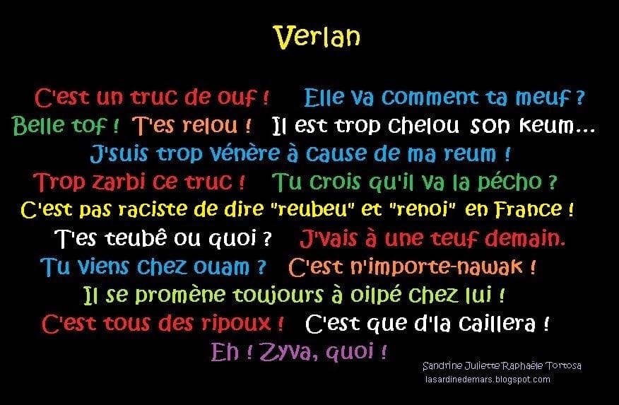 Verlan - French Slang à l'envers - P-O Life verlan l’invers